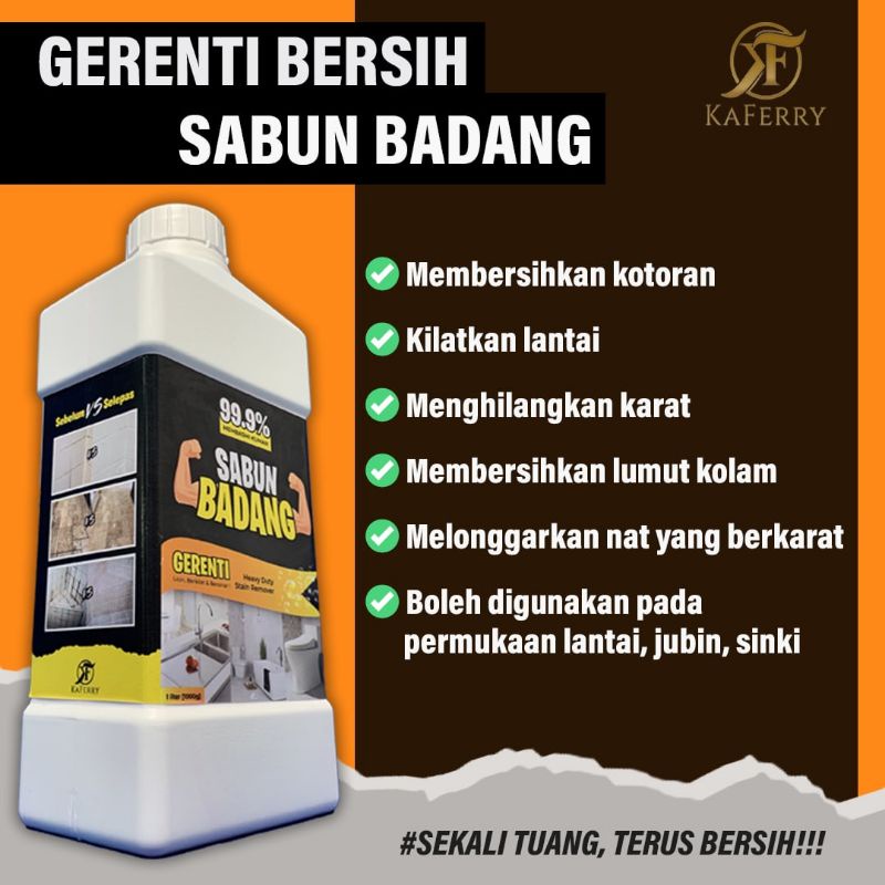 Sabun Badang Kaferry Heavy Duty Stain Remover Sabun Pencuci Kotoran ...
