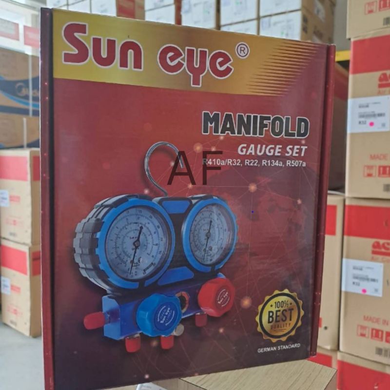 SUN EYE MANIFOLD GAUGE SET (R410a/R32/R22/R134a/R507A) | Shopee Malaysia