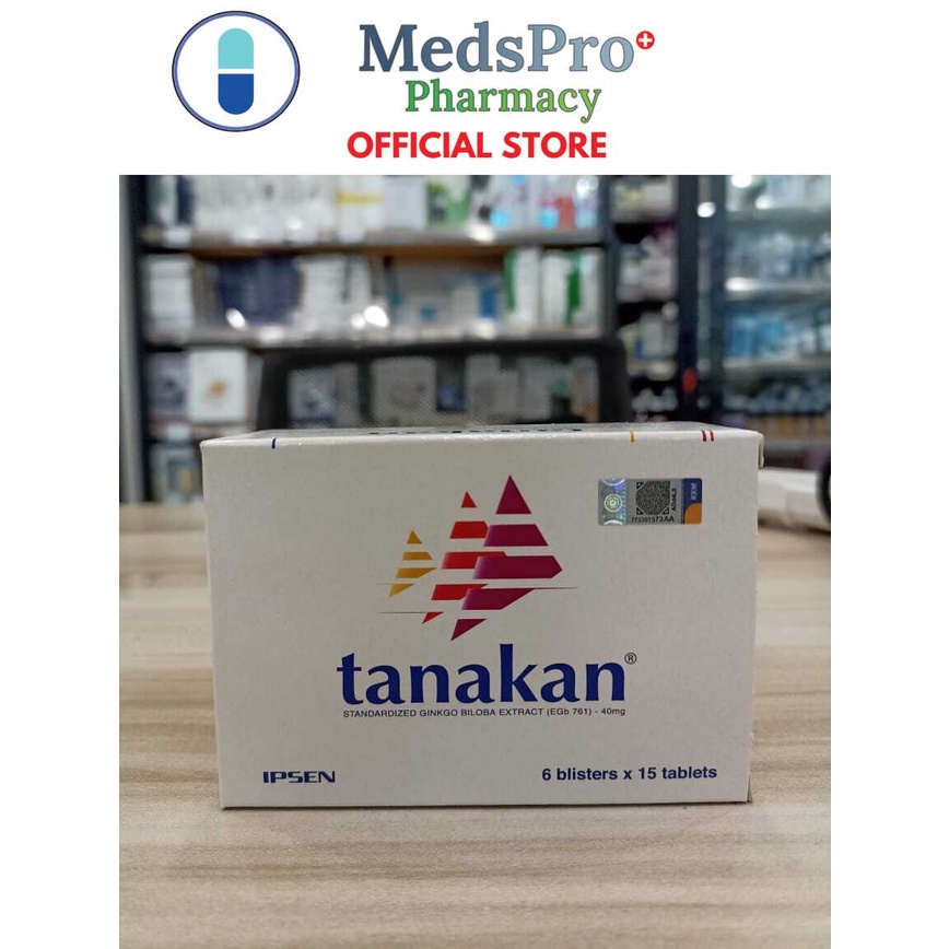 TANAKAN STANDARDIZED GINKGO BILOBA EXTRACT 40MG 90 TABLETS ( EXP 12/25 ...