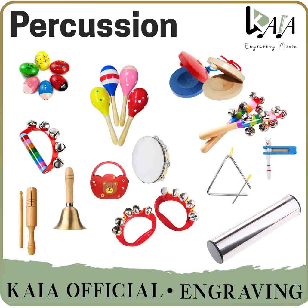 Percussion Education Music Tambourines Bell Castanet Drum Maracas Kids ...