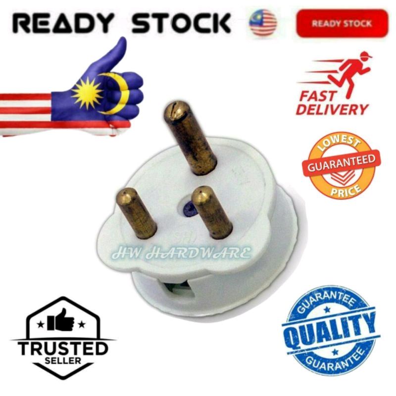 15Amp ROYAL U.K 3 PIN PLUG TOP BAKELITE ROUND HEAD / ROUND PIN PLUG FOR ...