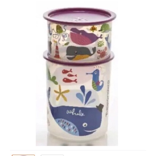 ready stock - tupperware one touch container 950ml and 2L see through ...