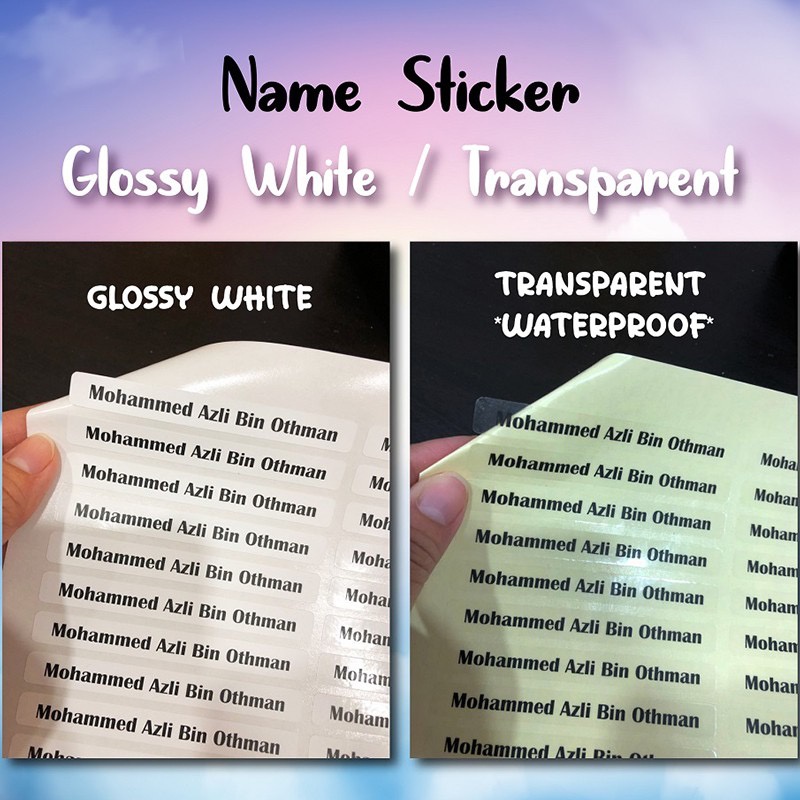 80pcs Name Sticker /Sticker Nama Sekolah | Shopee Malaysia