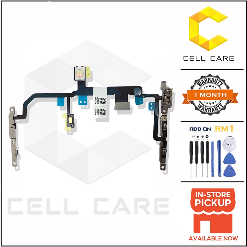 Power On Off Ribbon Flex Cable with Mute Switch Compatible For IP 8 ...