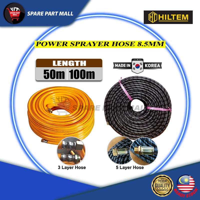 POWER SPRAYER HOSE 8.5MM (50 100M) 3, 5LAYER KOREA HIGH PRESSURE AIR ...