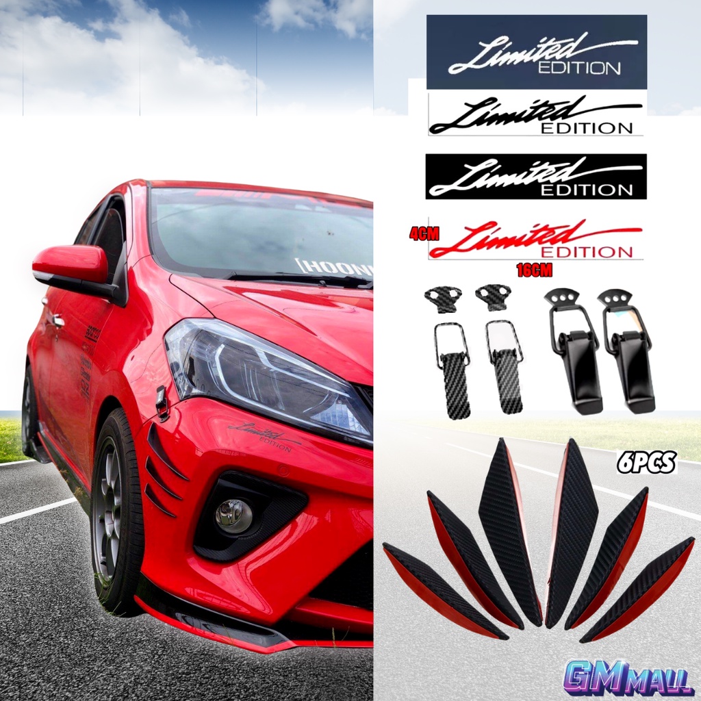 Car Limited Edition Sticker Bumper Splitter Lip Clip Myvi Axia Bezza ...