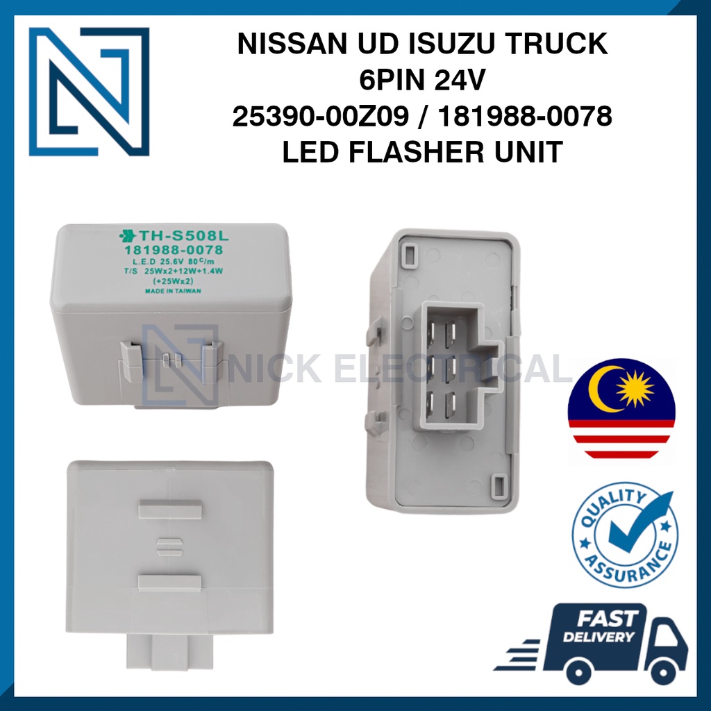 TH-S508L NISSAN UD ISUZU TRUCK 6PIN 24V LED Lights Flasher Unit Signal ...
