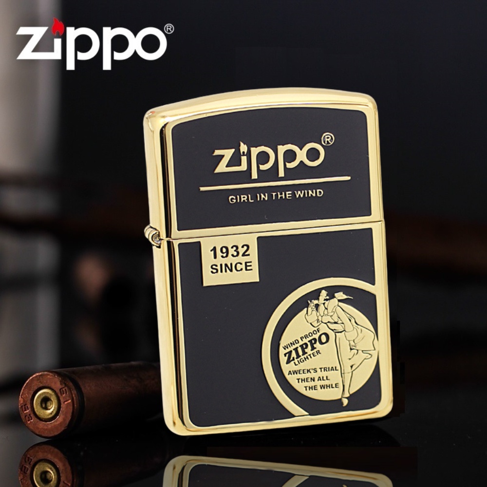 Titanium Plating Armor Black Windy Pool Girl Zippo Lighter | Shopee Malaysia