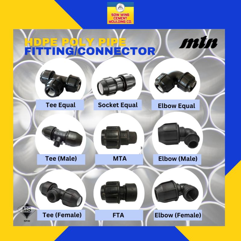 HDPE Poly Fittings MTN - ELBOW Male/Female (20mm-32mm) | Shopee Malaysia