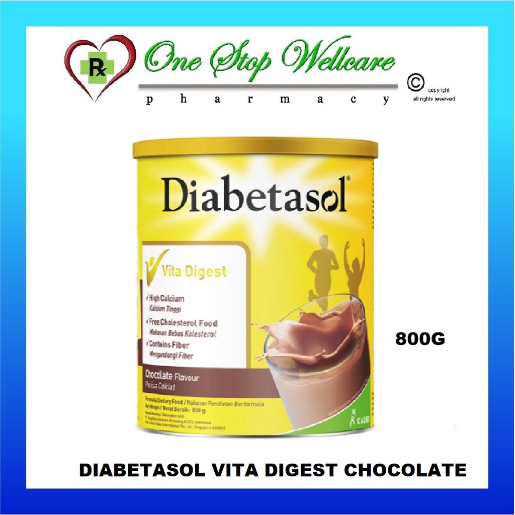 DIABETASOL VITA PENGHADAMAN / DIABETASOL VITA DIGEST 600G / 360G / 800G (CAPPUCCINO / CHOCOLATE ...