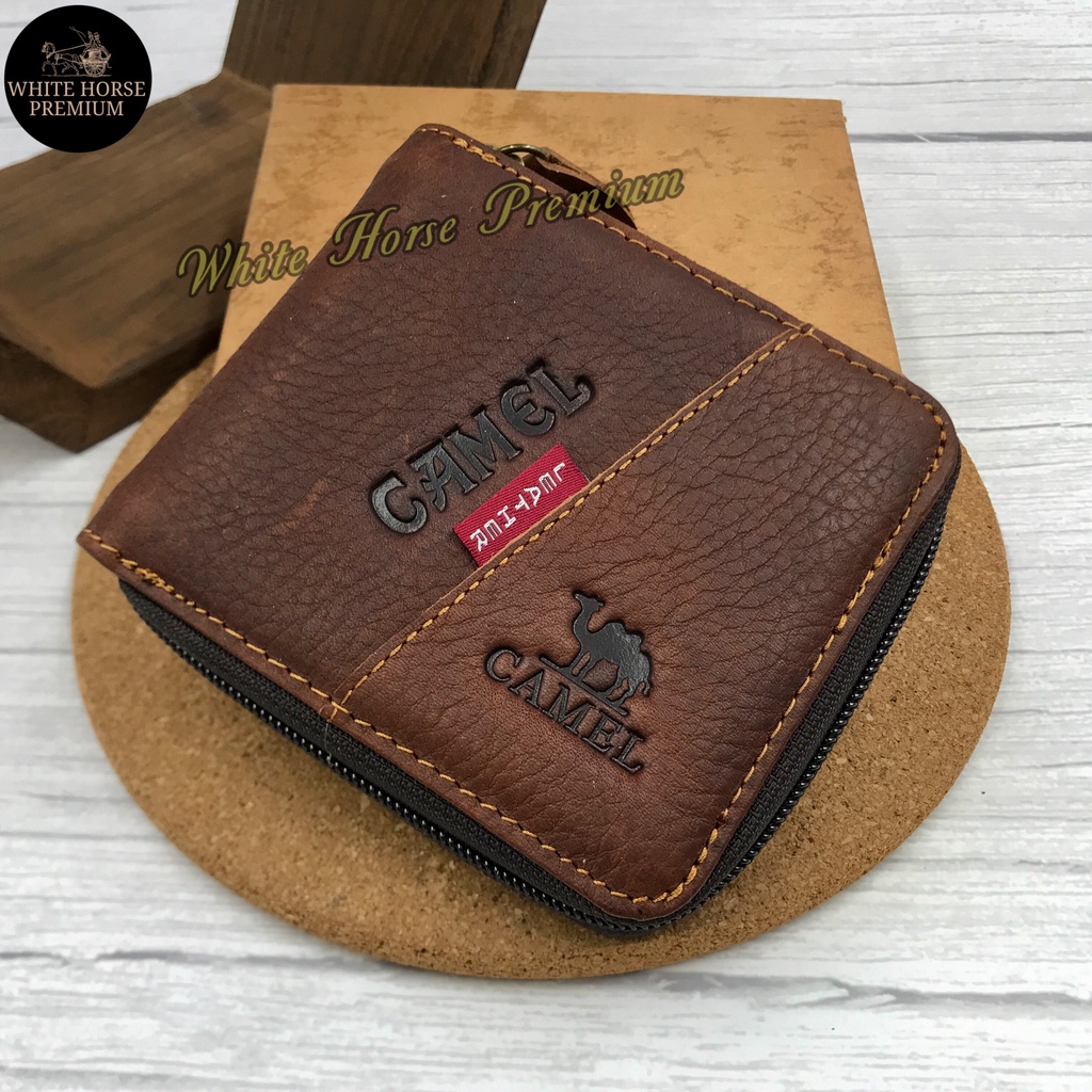 Dompet Kulit Lelaki Jeep Leather Wallet Men Zip Short Wallet Beg Duit ...