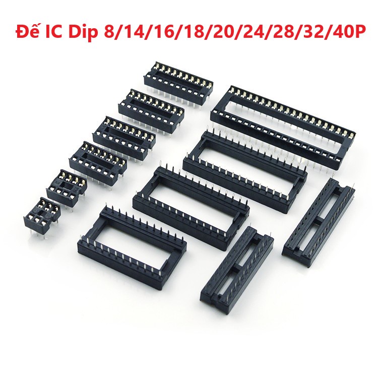 Ic Dip Base 8 Pins, 14 Pins, 16 Pins, 18 Pins, 20 Pins, 24 Pins, 28 ...
