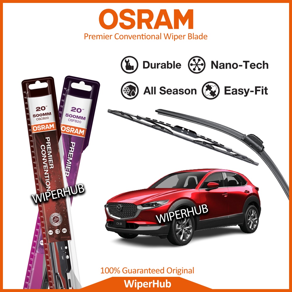 Osram Mazda CX-30 (2019-Present) CX30 Premier Conventional Flat Wiper ...