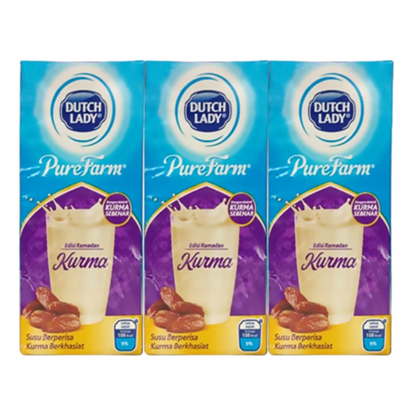Dutch Lady Pure Farm UHT - Kurma Milk 200ml*6 | Shopee Malaysia