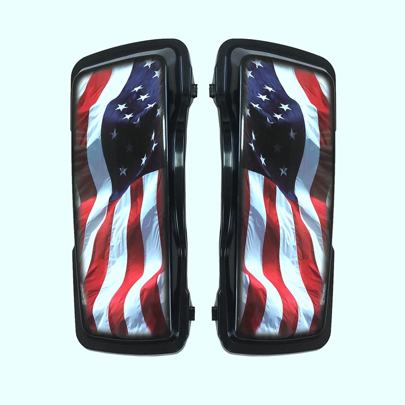 Motorcycle Stickers Saddlebag Cover Decals 3D Color Inkjet Flag For ...