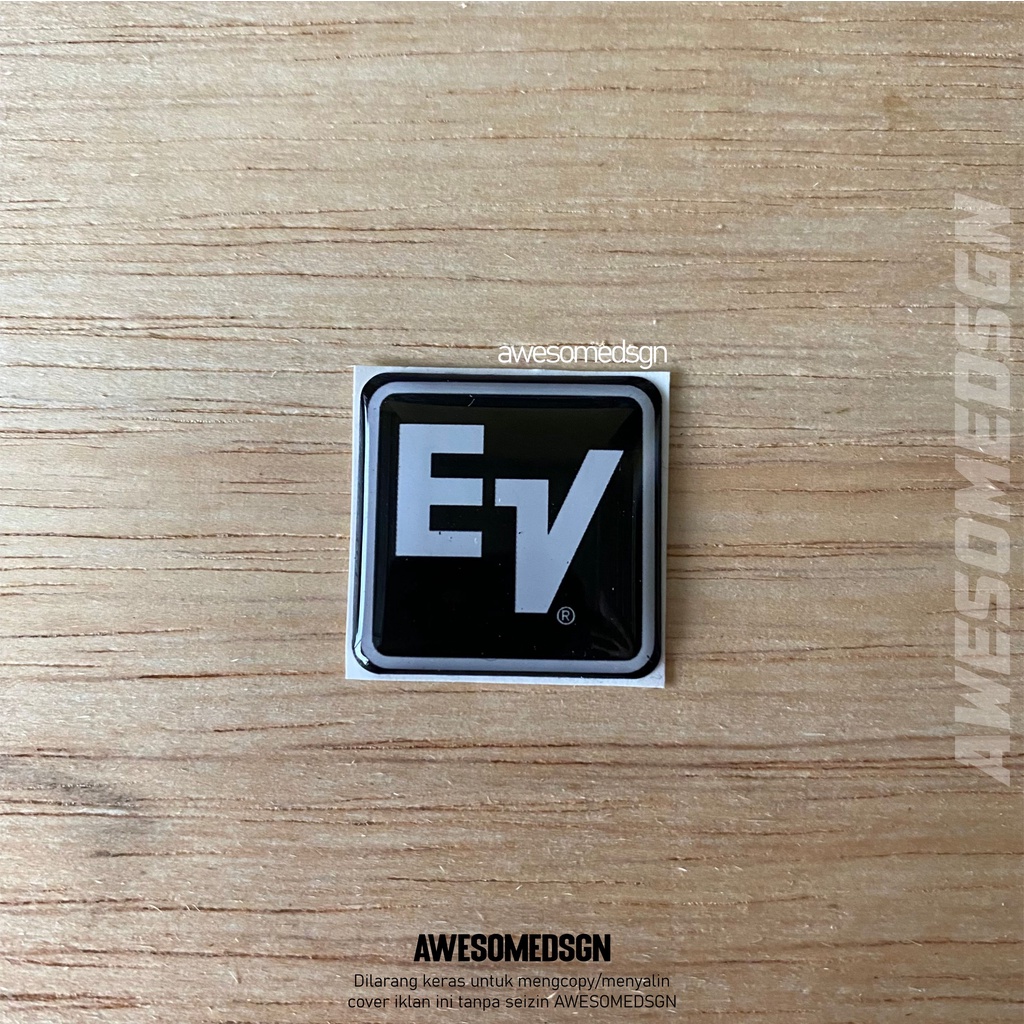 3d FLEXY SOUND EV ELECTRO VOICE embossed STICKER EMBLEM | Shopee Malaysia