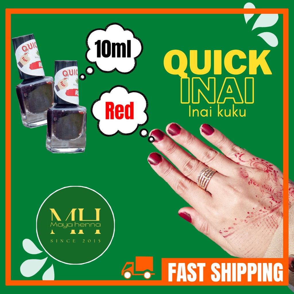 🔥INAI KUKU MERAH CANTIK🔥QUICK INAI BY MAYAHENNA 🎁FREE GIFT🎁 | Shopee ...