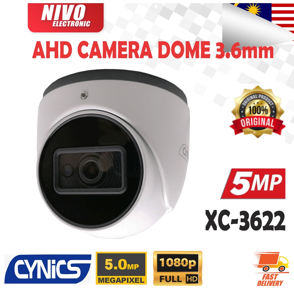 CYNICS 5MP 4IN1 TURRET DOME CAMERA 3.6MM XC-3622 (3.6MM) - AUDIO | Shopee Malaysia