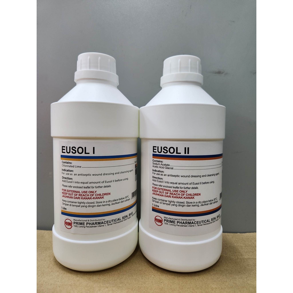 (EXP:6/2025) EUSOL SOLUTION I & II (1 Litre Per Btl) | Shopee Malaysia