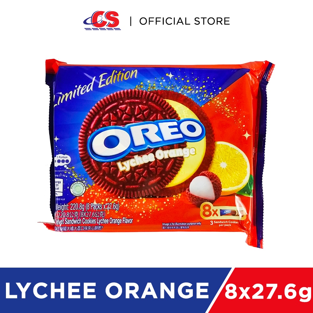 OREO Limited Edition Lychee Orange Cookies 8x27.6g | Shopee Malaysia