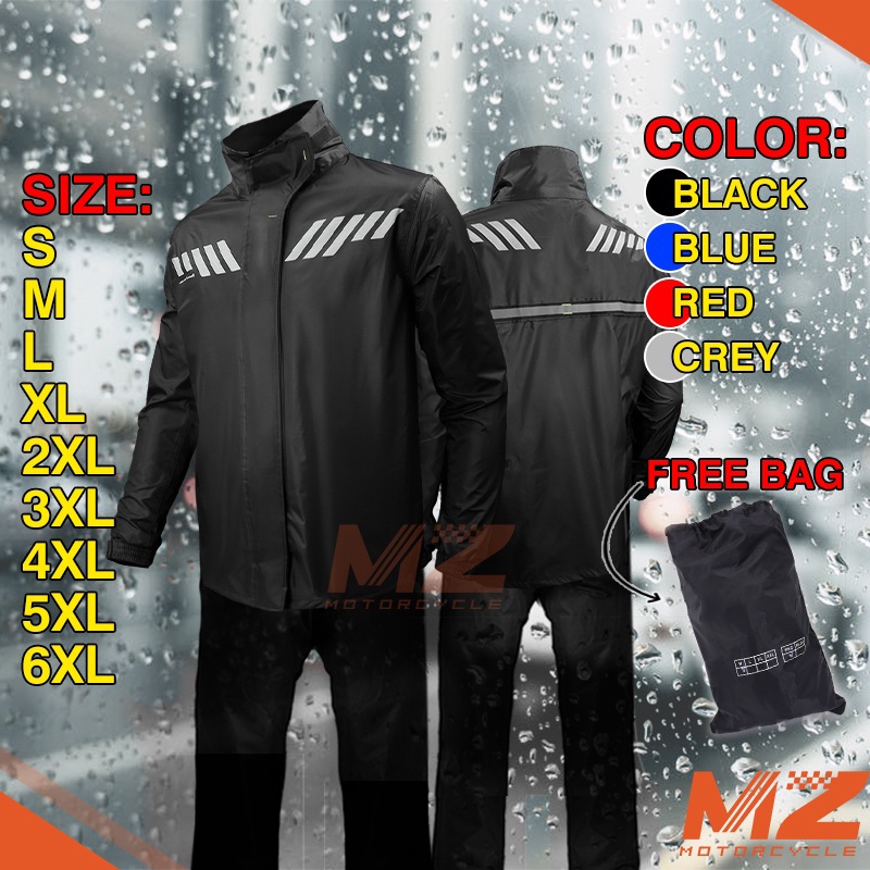 🎁RAIN COAT RRS04 Motorcycle raincoat Jacket Baju Hujan Waterproof plus ...