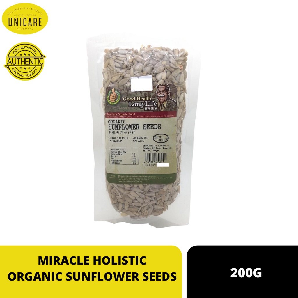 MIRACLE HOLISTIC ORGANIC SUNFLOWER SEEDS 200G | Shopee Malaysia