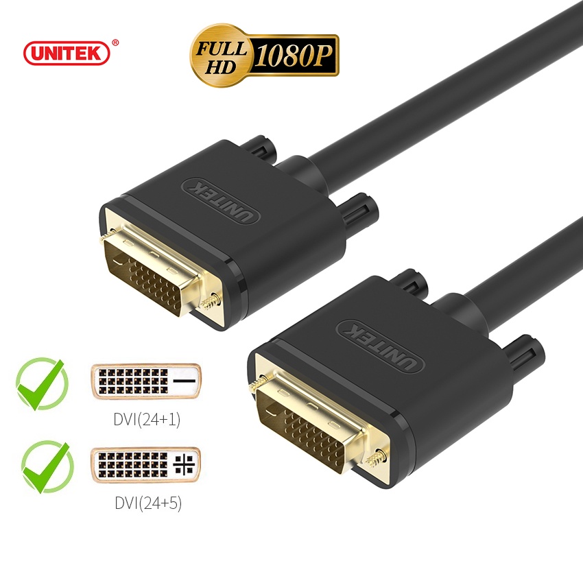 UNITEK Full HD 1080p DVI to DVI Cable | Shopee Malaysia
