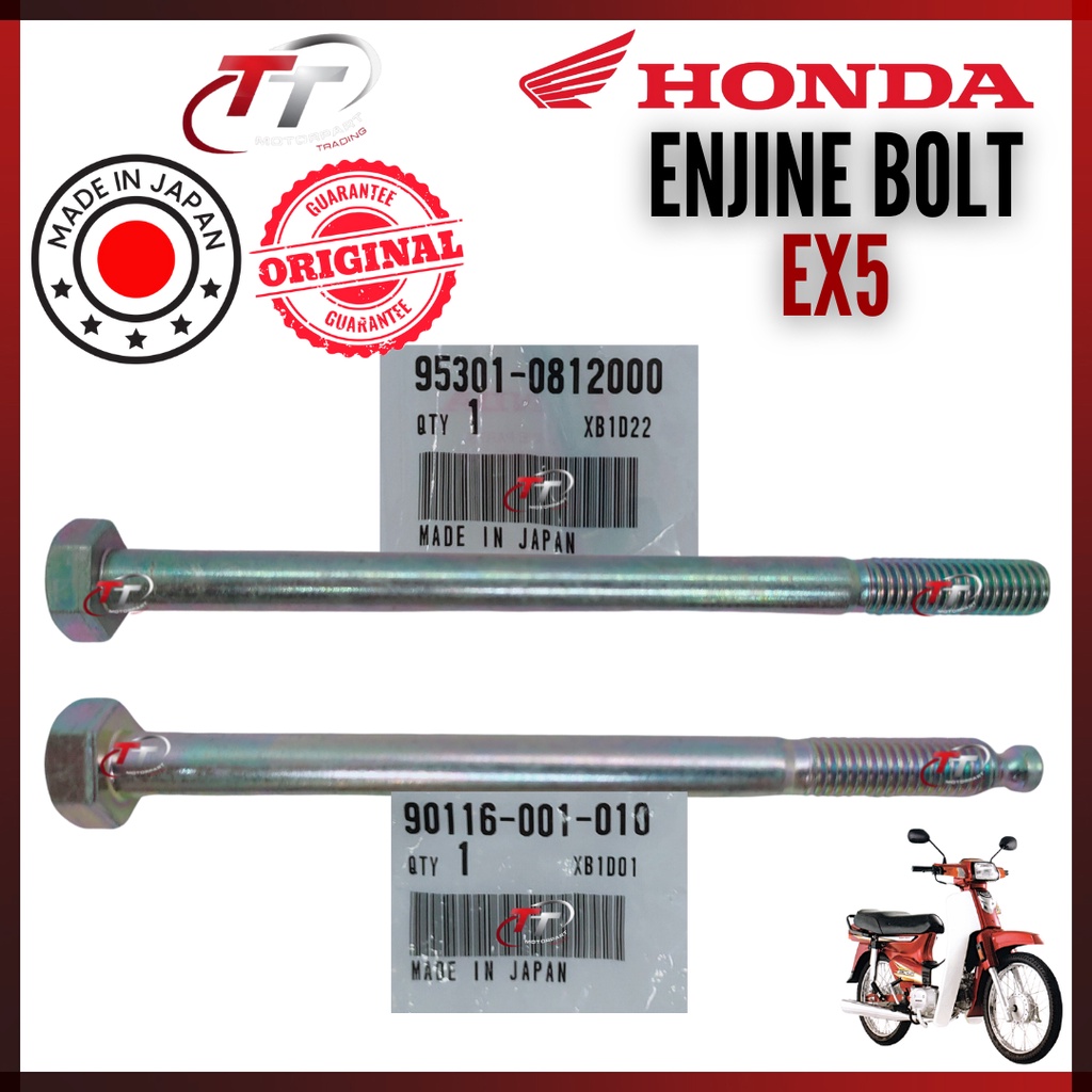 EX5 DREAM HP ENGINE SHAFT BOLT UPPER LOWER ENJIN SAB ATAS BAWAH BATANG 90116-001-010 95301 ...