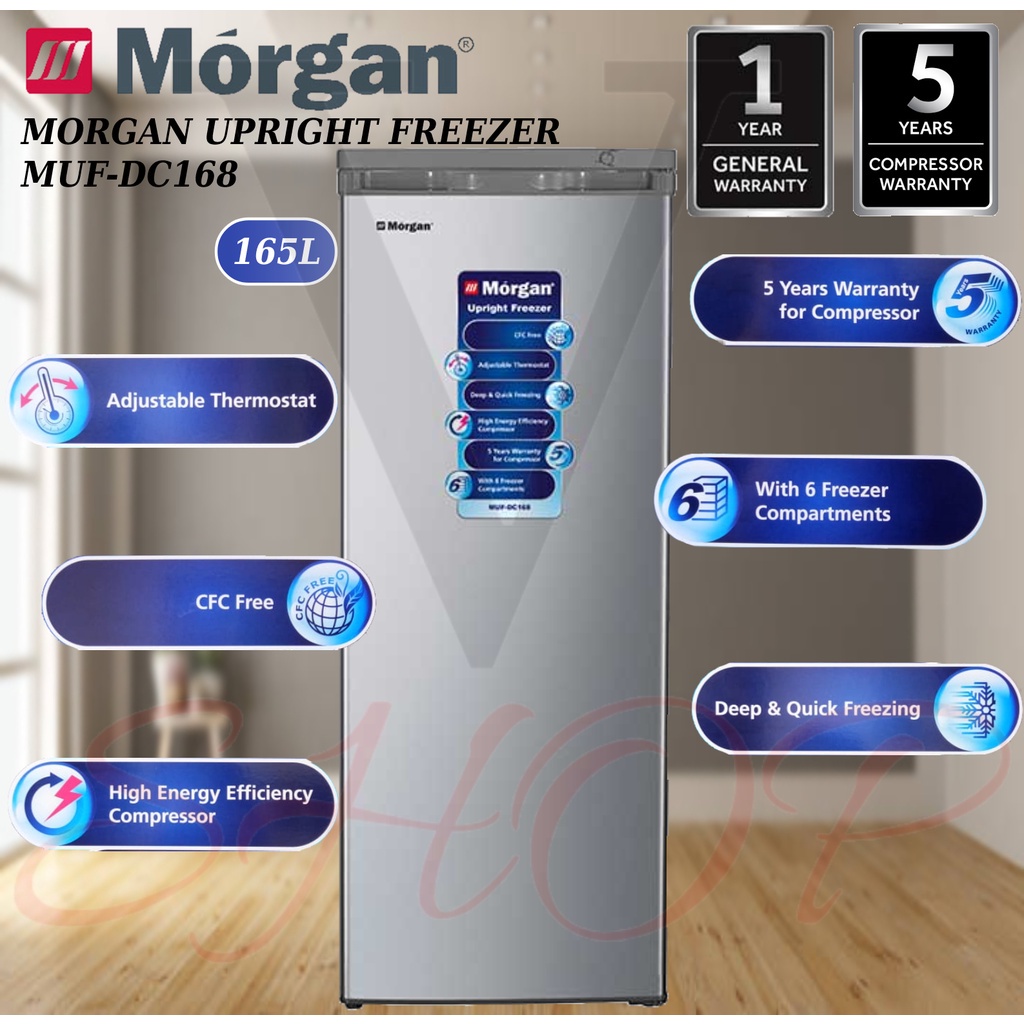 MORGAN 163L UPRIGHT FREEZER MUF-DC168 // KHIND 182L UPRIGHT FREEZER UF163 | Shopee Malaysia