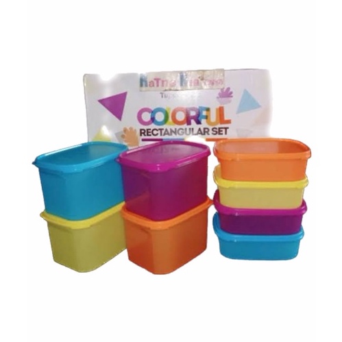 Tupperware Colorfull Rectangular set/Colorful Tupperware Dining ...