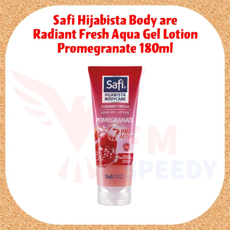 Safi Hijabista Body are Radiant Fresh Aqua Gel Lotion Promegranate ...