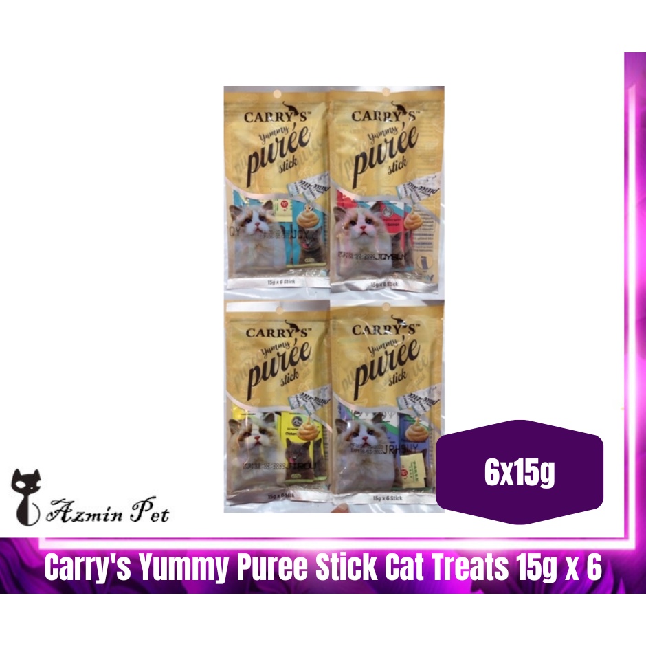 Carry’s Yummy Puree Stick / Creamy Cat Treats (15g x 6 Stick) 90G | Shopee Malaysia