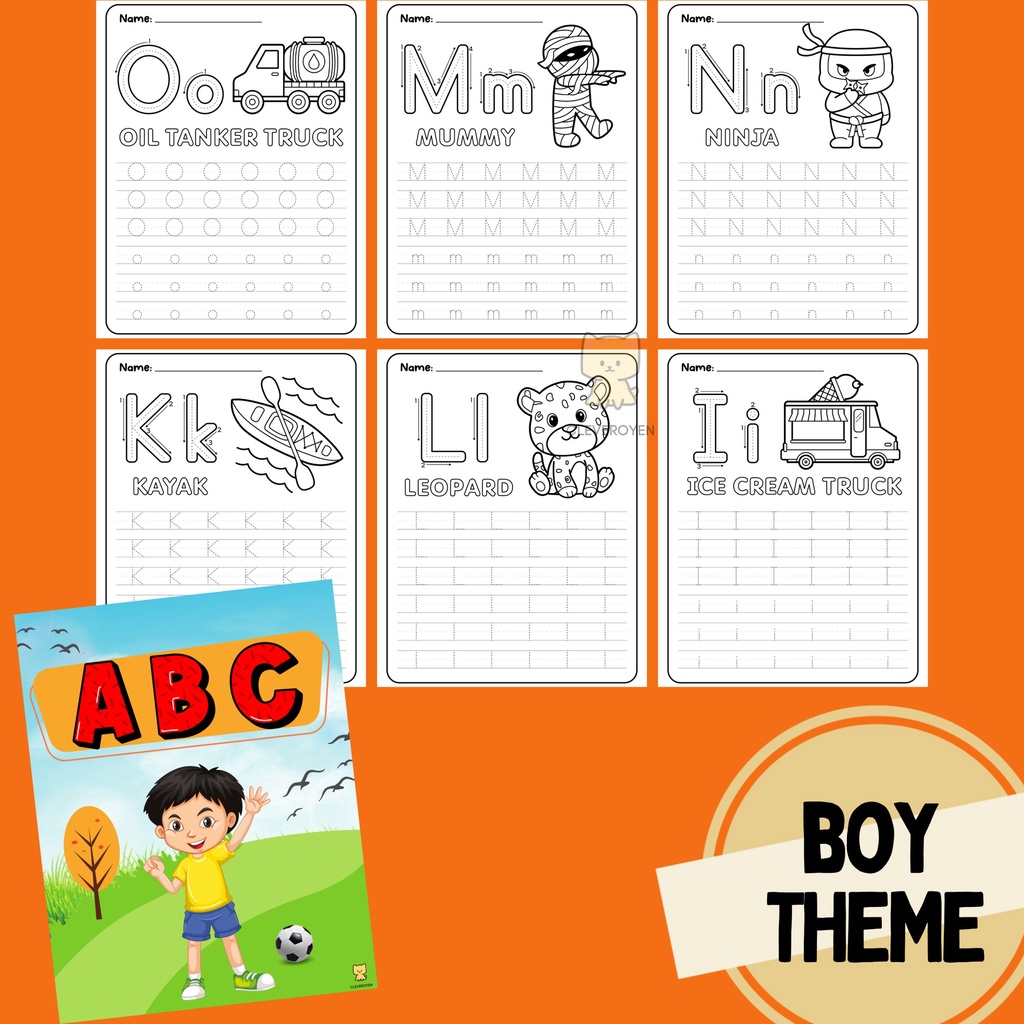 [PDF] - Kids Worksheet Printable Alphabet ABC Capital and Small Letters, Buku Latihan Menulis ...