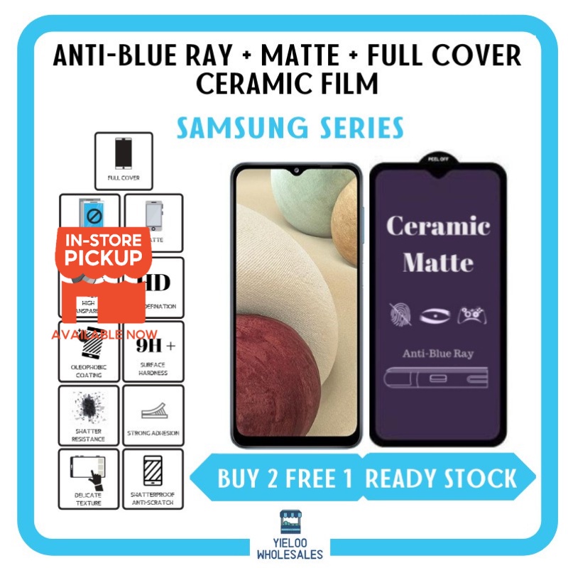 (BELI 2 PERCUMA 1) SAMSUNG Ceramic Film Screen Protector Antiblue Ray ...