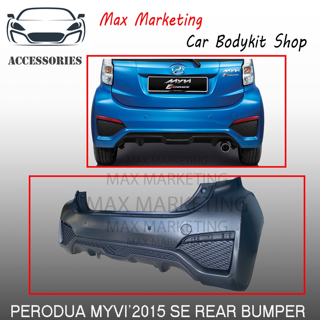 PERODUA MYVI SE 2015 ICON 1.5 SE REAR BUMPER PP SKIRT LIP BODYKIT ...