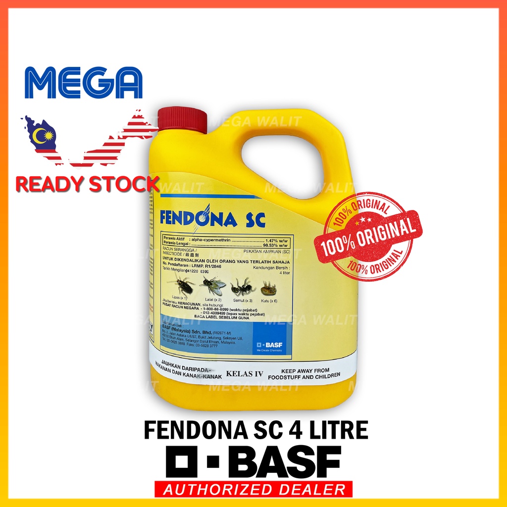 [4 Litre] BASF Fendona SC Insecticide Racun Serangga 1.47% Alpha ...