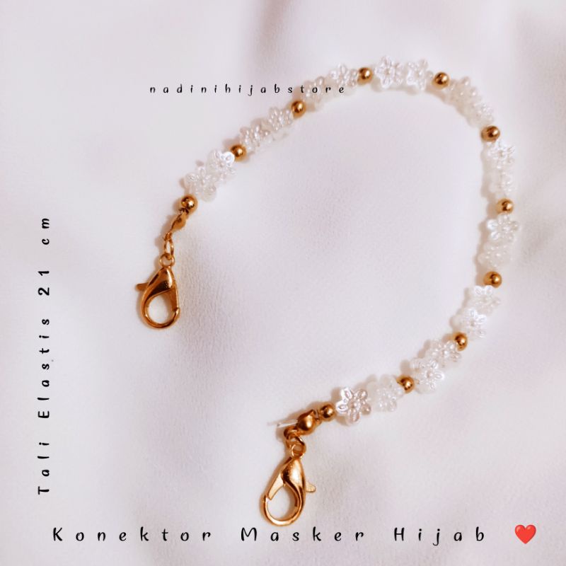 Mask Extender Hijab Mask Connector Hijab Mask Chain Flower Motif ...