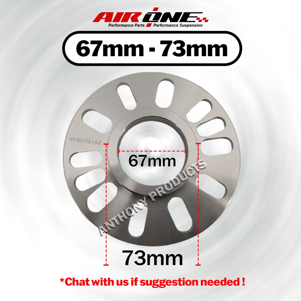 AIRONE Automotive Wheel Spacer Adapter Hub Centric Flange Convert to OD ...