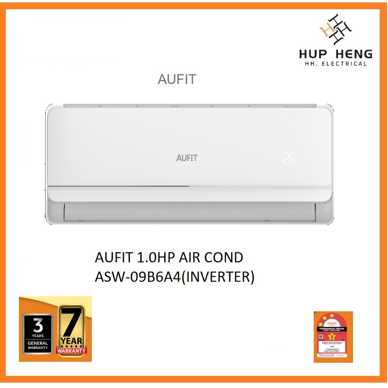 AUFIT 1.0HP AIR COND ASW-09B6A4(INVERTER) | Shopee Malaysia