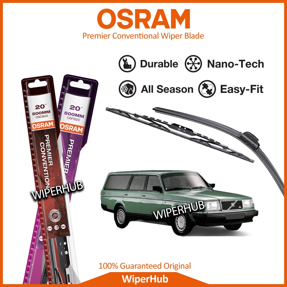 Osram Volvo 240 Wagon 1983-1993 Premier Conventional Flat Wiper Blade ...