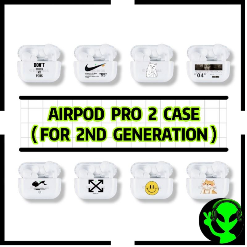 AirPods Pro 2 Transparent Clear Soft TPU Case Cover Cartoon Cute Airpod ...