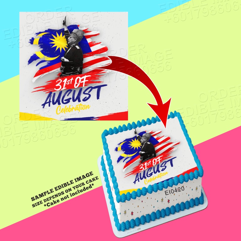 Printing EI Hari Merdeka 3 Edible Image Print Cake Photo Icing Paper ...