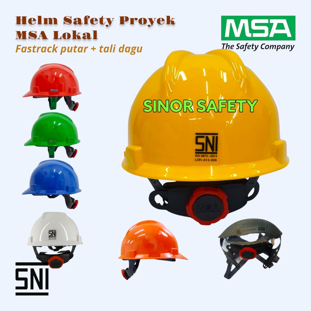 LOKAL Local MSA Swivel V-GUARD Fastrack Project Safety Helmet | Shopee ...
