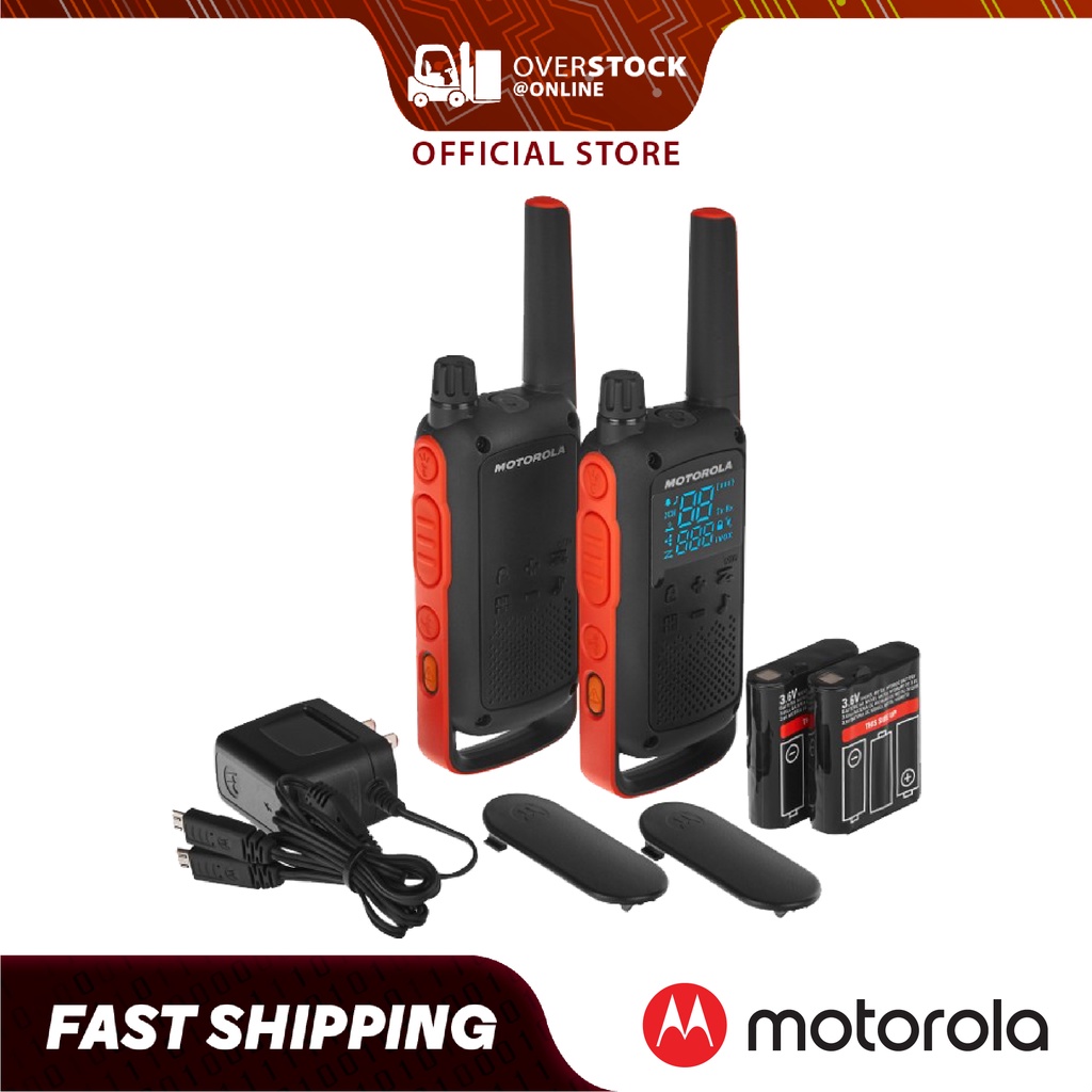 Motorola T82 MCMC/SIRIM Approved FRS Talkabout OLED Display Walkie Talkie Radio Outdoor Event ...