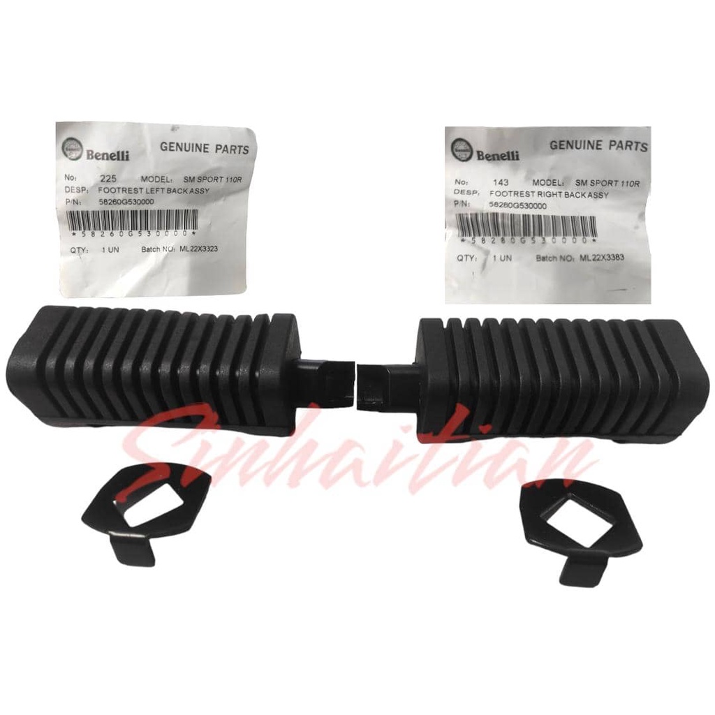 [BENELLI] SM SPORT 110R REAR FOOTREST LEFT RIGHT SET BENELLI ORIGINAL ...