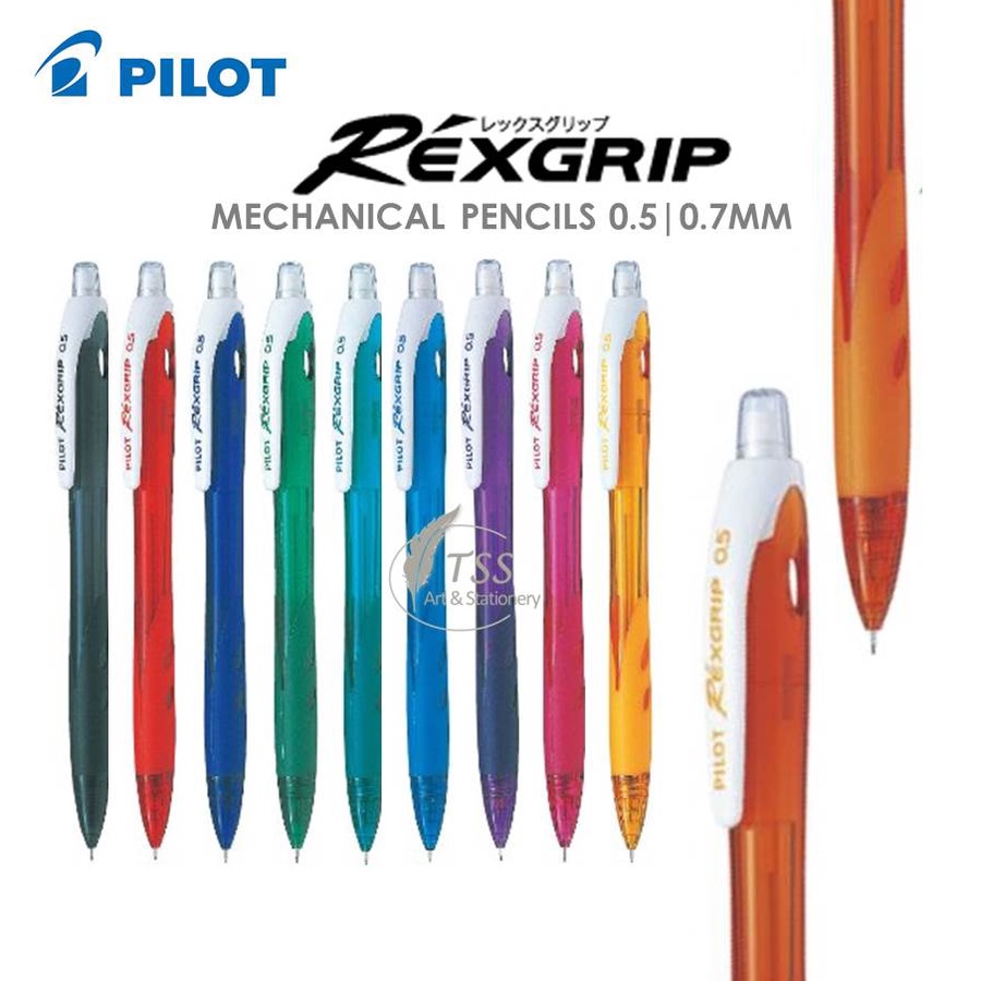 PILOT Rexgrip Mechanical Pencils with Lead ( Value Pack ) 0.5 / 0.7mm | Pensil Tekan 0.5 /0.7mm ...