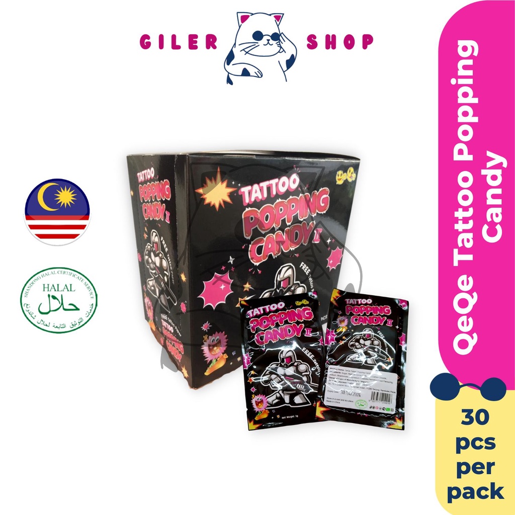 Tattoo Popping Candy QeQe 30pcs per pack | Shopee Malaysia