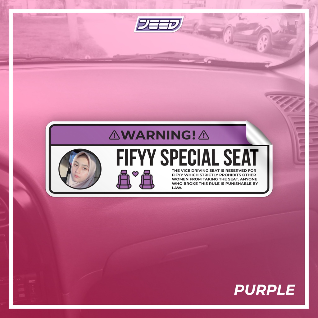 Special Seat Viral Customized Dashboard Sticker Reserve Seat Girlfriend ...