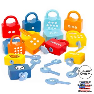 Kids Learning Locks with Keys Numbers Matching & Counting Animals ...