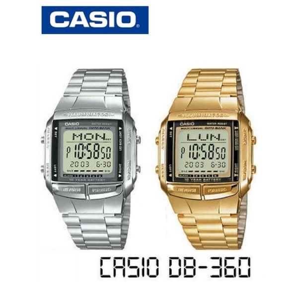 Casio Db 360 1a Data Bank Stainless Steel Watch Db 360g Db 360 Shopee Malaysia